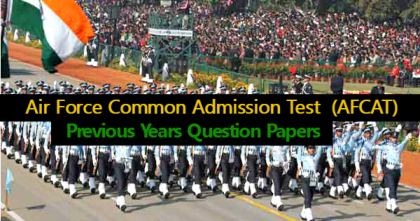 AFCAT Exam previous years question papers