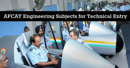 AFCAT Engineering Subjects for Technical Entry
