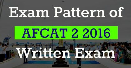 Exam Pattern of AFCAT 2 2016 Written Exam