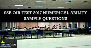 SSB OIR Test 2017 Numerical Ability Sample Questions