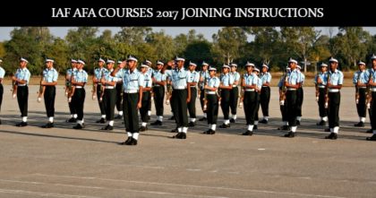 IAF AFA Courses 2017 Joining Instructions