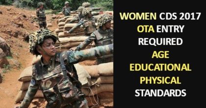 Women CDS 2017 OTA Entry Required Age Educational Physical Standards