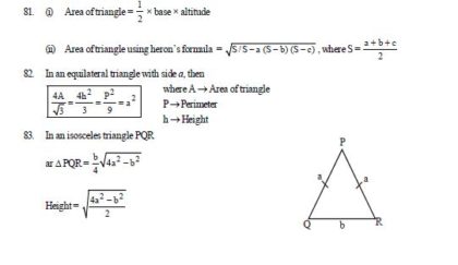 AFCAT CDS NDA TA Exam Important Mathematics Formulas Set 4