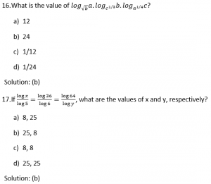 20 Most Important NDA Exam Questions on Logarithms