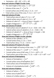 Most Important Mathematics Formulas For Territorial Army