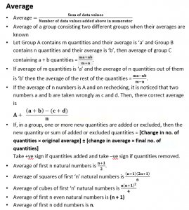 AFCAT 1 2023 Numerical Ability Most Important Formulas