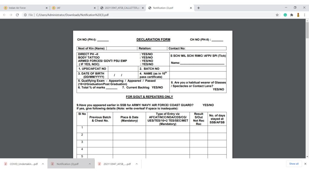 How To Select AFSB Interview Date and Venue - AFCAT 2 2020