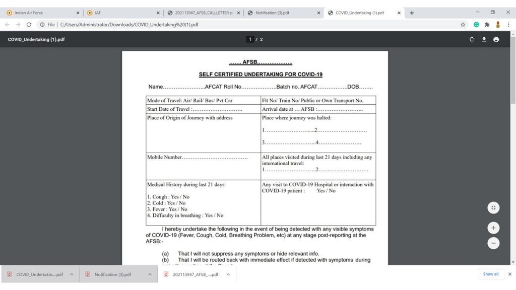 How To Select AFSB Interview Date and Venue - AFCAT 2 2020
