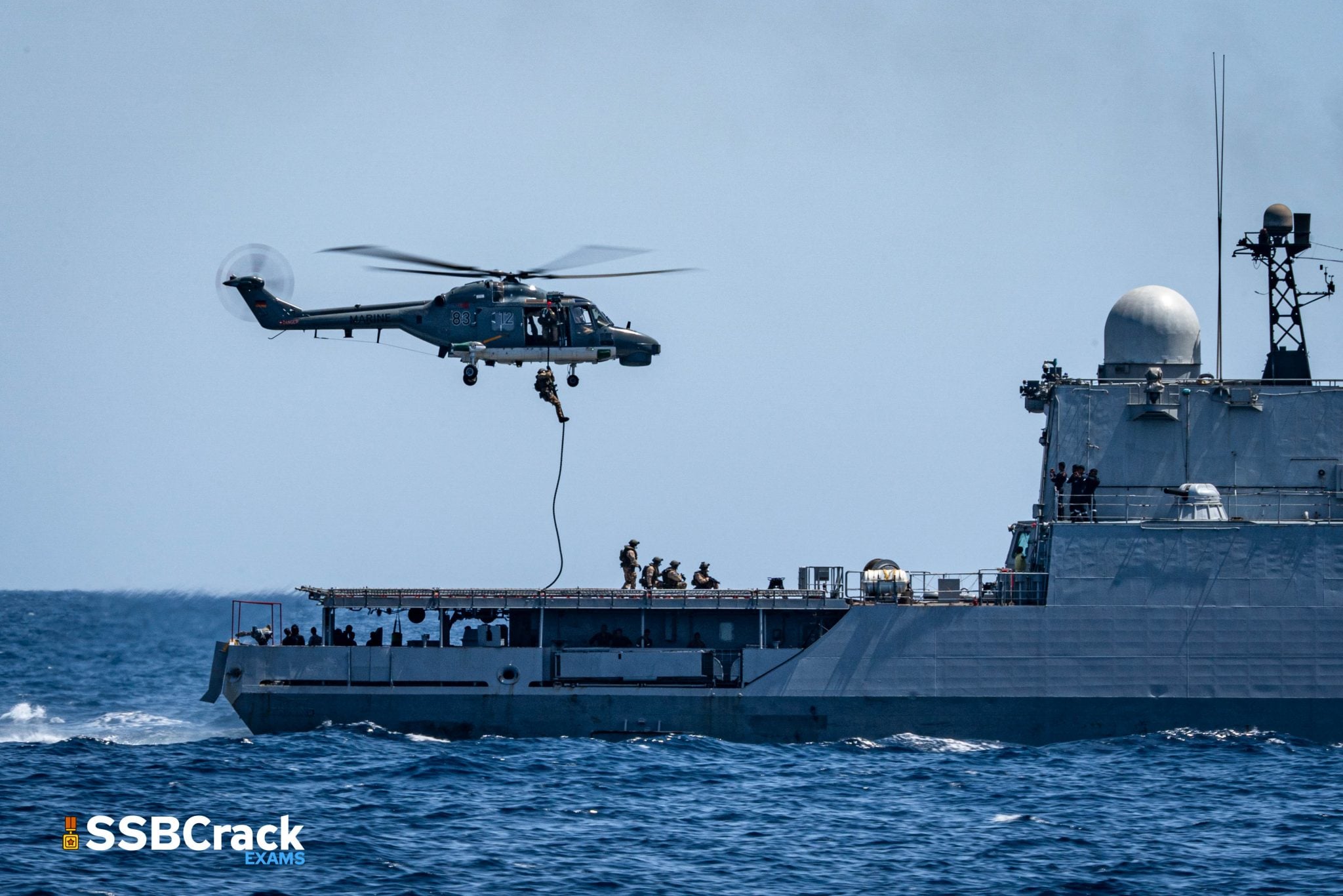INS Trikand exercises with German frigate Bayern in the Gulf of Aden