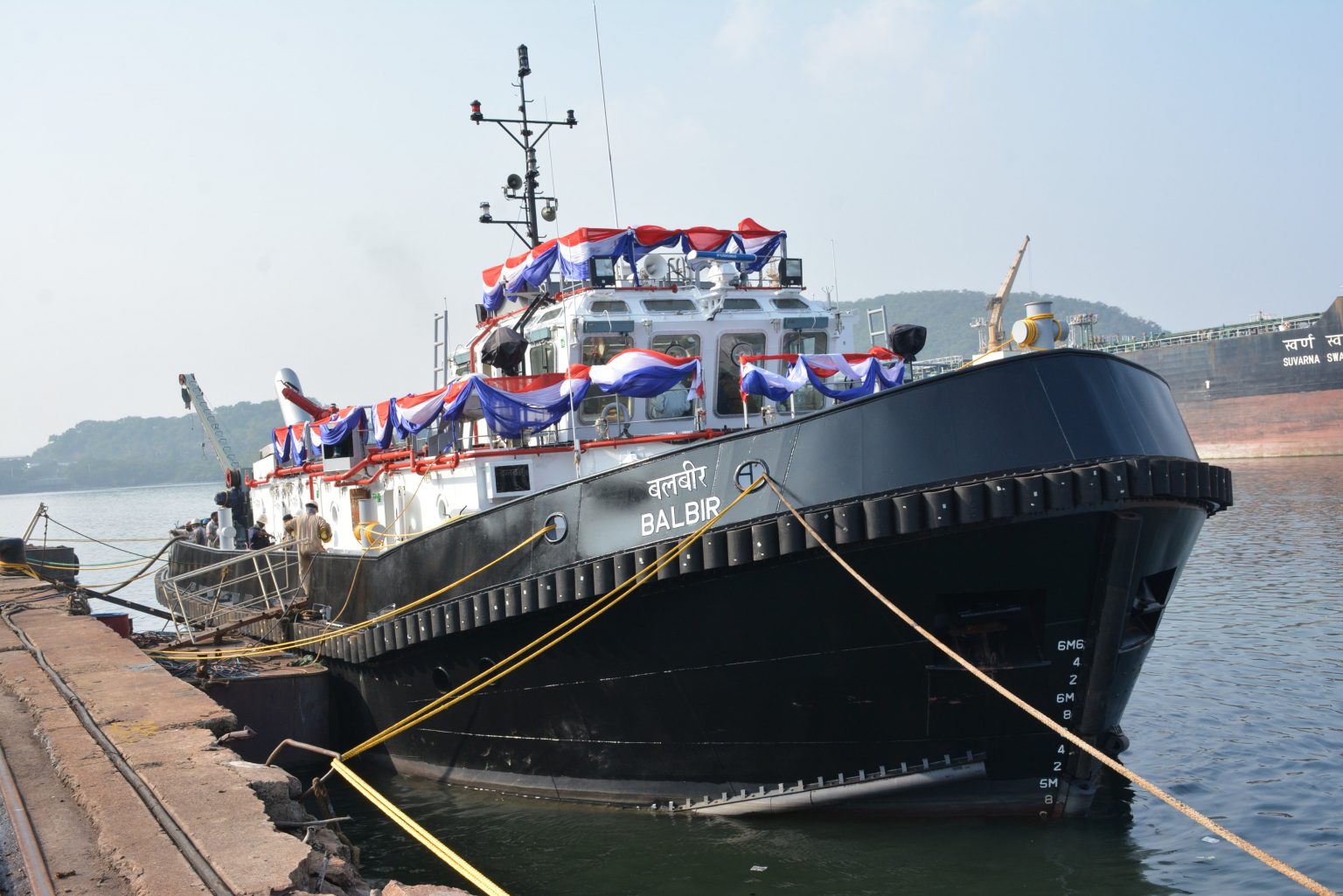 50 Ton Bollard Pull Tug “Balbir” Inducted Into Indian Navy