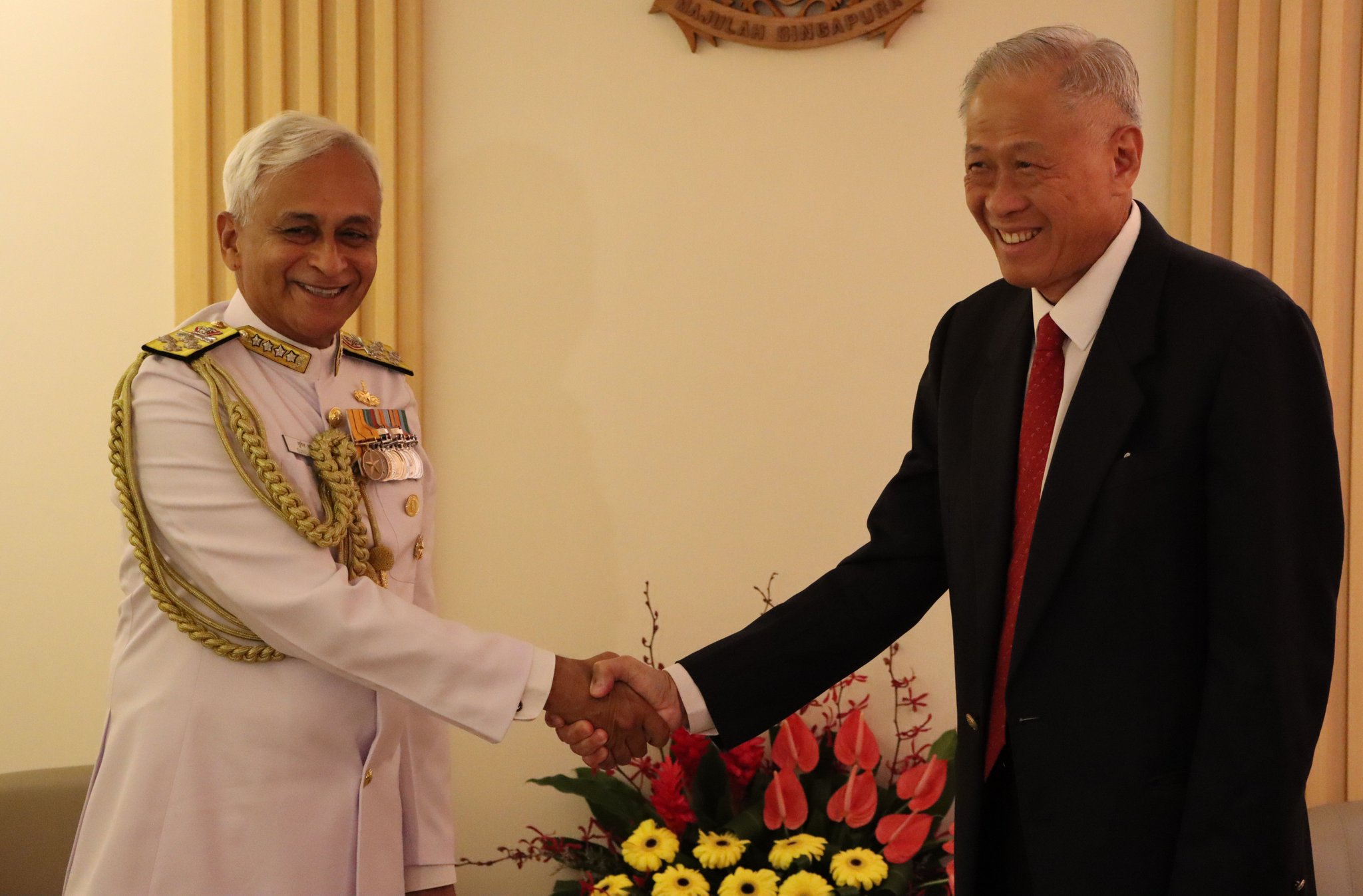 Admiral Sunil Lanba (Retd) Awarded Singapore's Military Meritorious ...