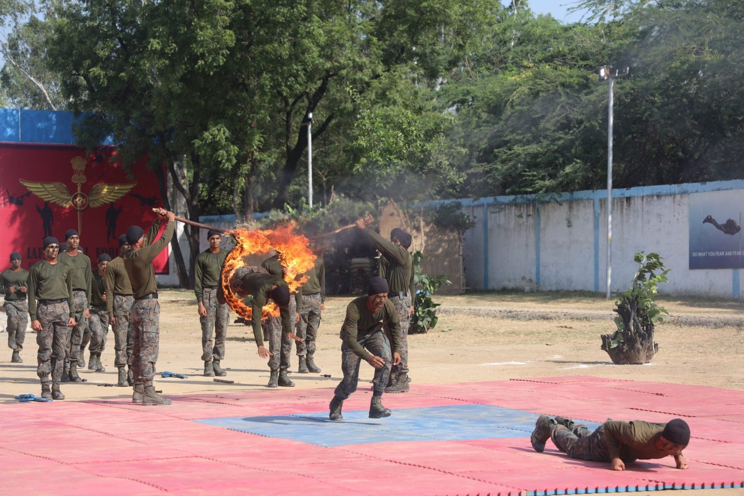 Maroon Beret Ceremonial Parade Of Garud Commandos was held at GRTC