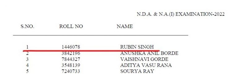Meet NDA Topper Rubin Singh NDA 1 2022 AIR-1