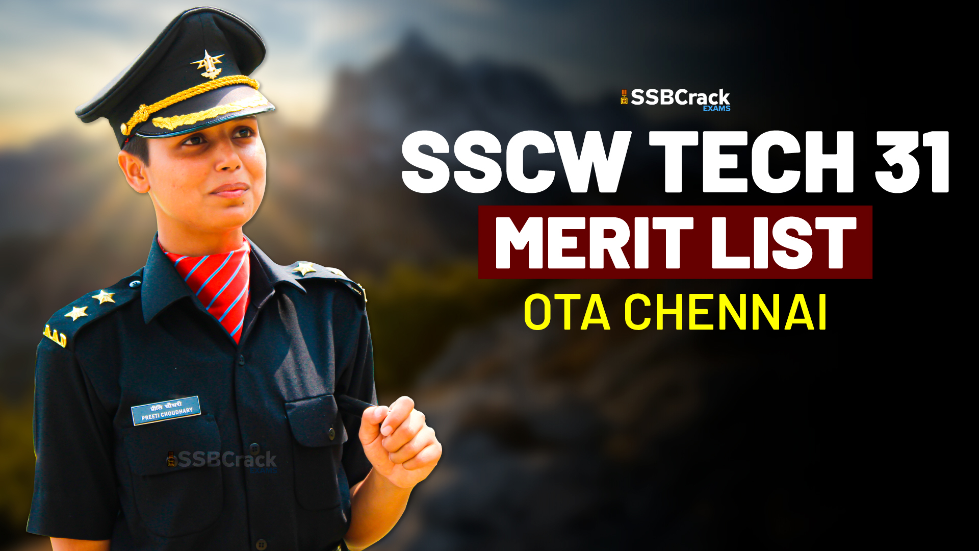SSC Tech 31 Women Merit List OTA Chennai