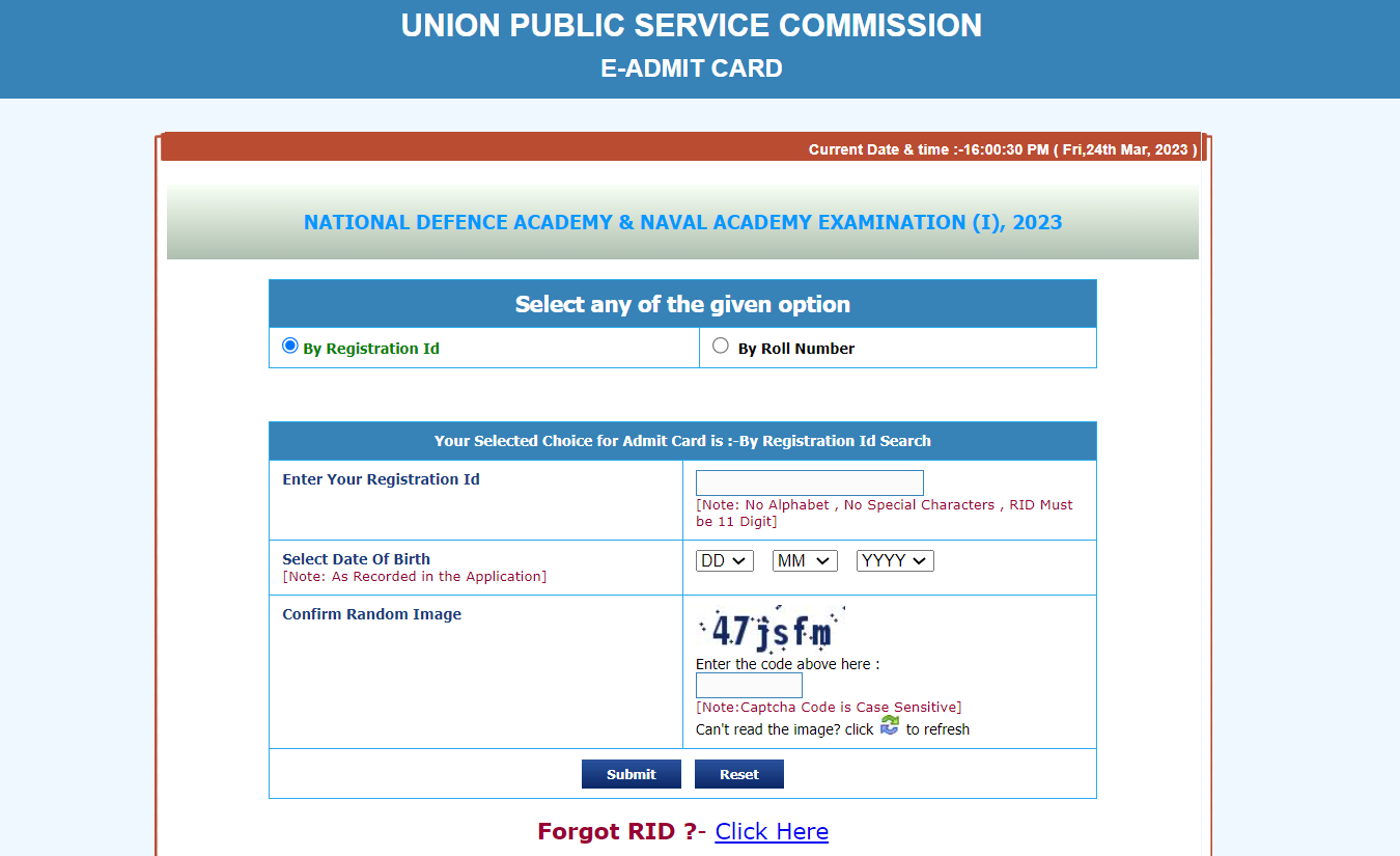 NDA 1 2023 Admit Card OUT NOW – Download UPSC NDA Exam Hall Ticket