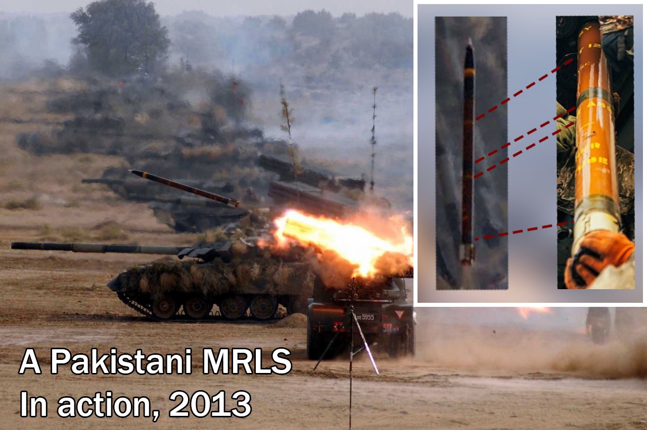 Ukraine using Soviet 122mm MRL system with Pakistani rockets