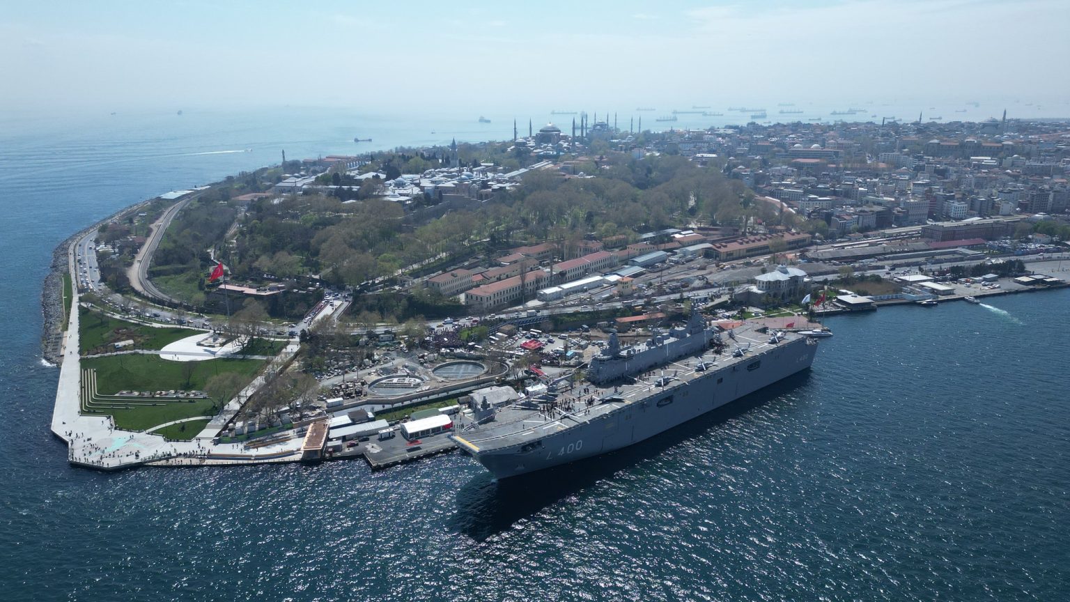 Turkey Unveils World's First Drone Carrier and Largest Warship TCG Anadolu