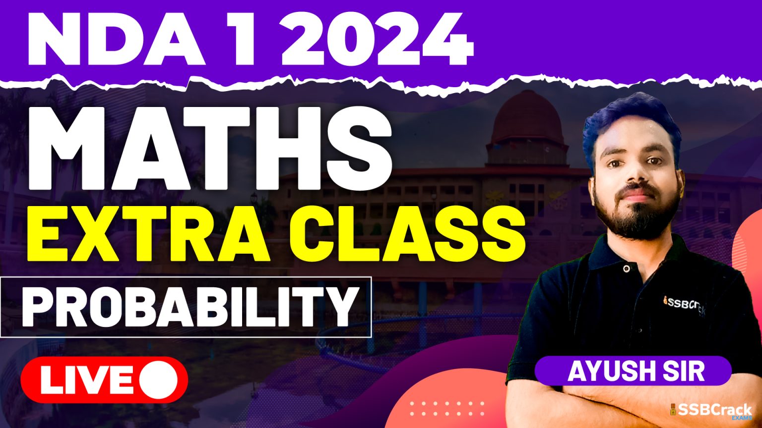 NDA 1 2024 Exam Maths Live - Probability - Extra Class