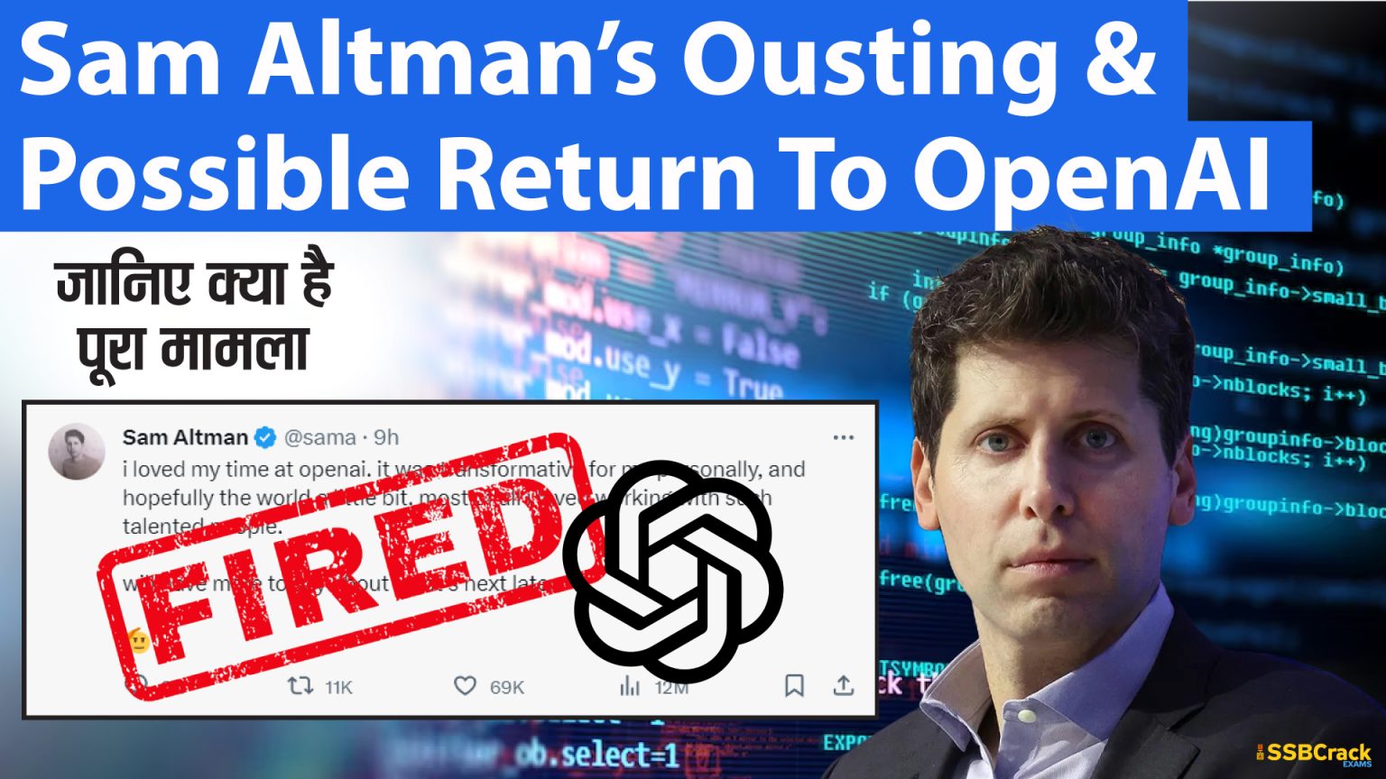 Sam Altman’s Ousting & Possible Return To OpenAI