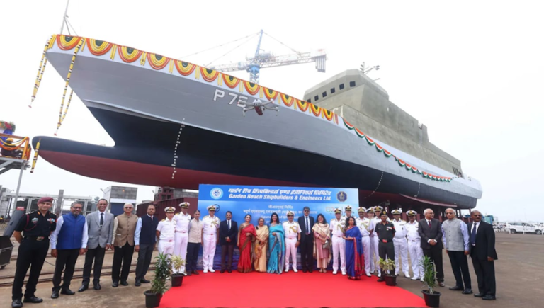 GRSE Launches 4th Anti-Sub Warship INS Amini