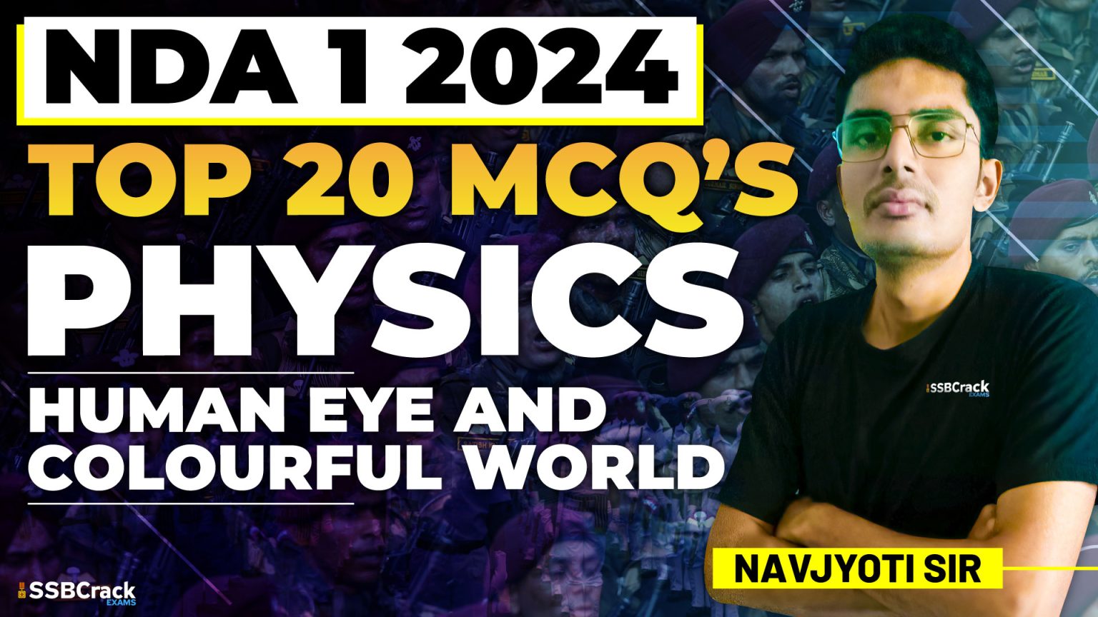 NDA 1 2024 Human Eye And The Colourful World MCQs Physics Lecture