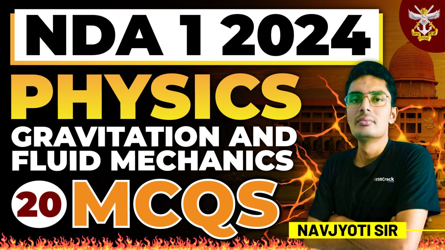 NDA 1 2024 Gravitation and Fluid Mechanics MCQs Physics Lecture