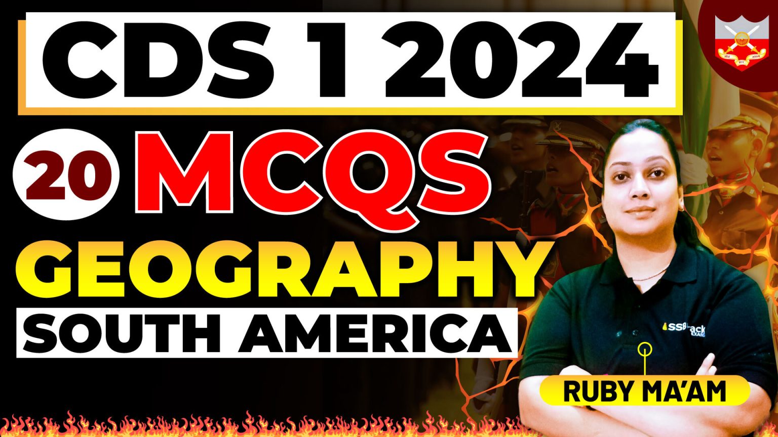 CDS 1 2024 Top 20 MCQs On South America Geography Lecture