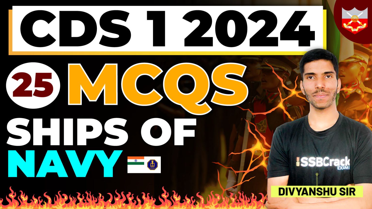 CDS 1 2024 Top 25 MCQs of Indian Navy Ships