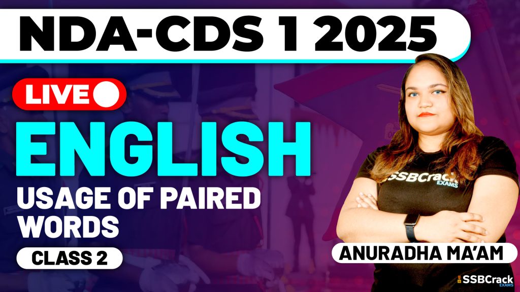 Nda And Cds 1 2025 Exam English Usage Of Paired Words Class 2 