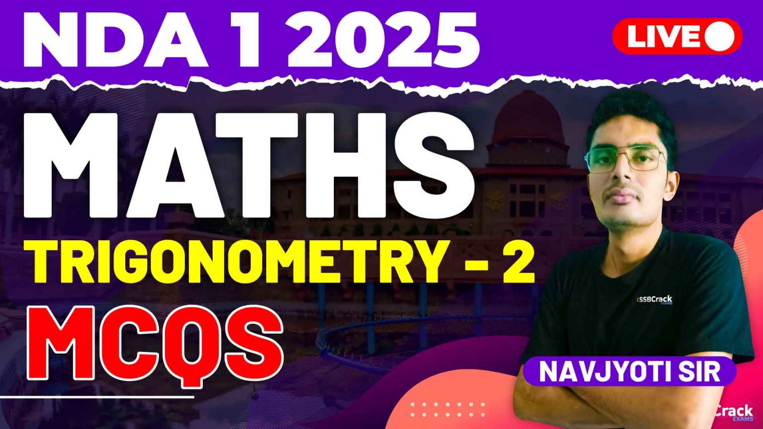 NDA 1 2025 Exam Maths Trigonometry MCQs Class 2