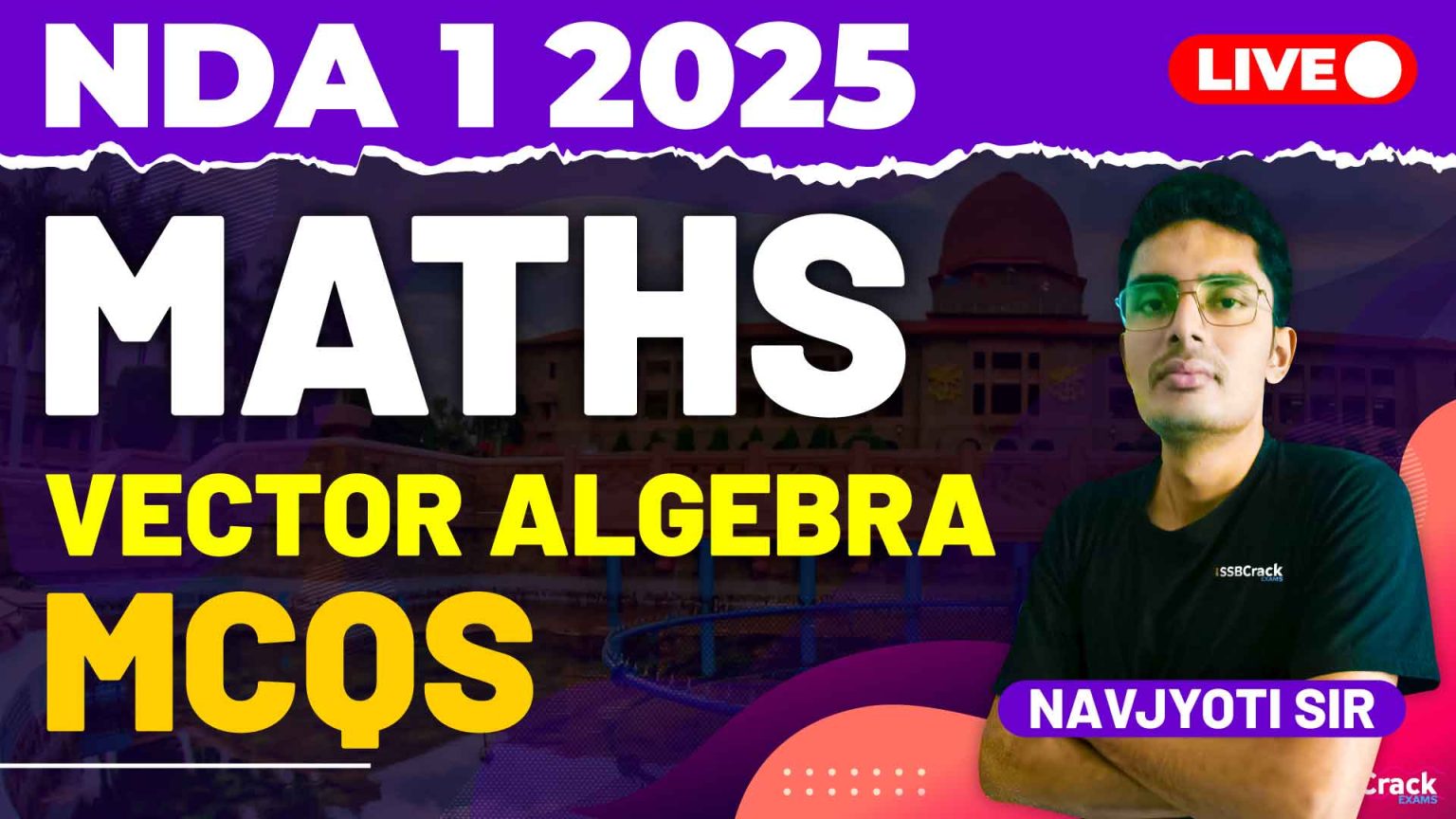 NDA 1 2025 Exam Maths Vector Algebra MCQs