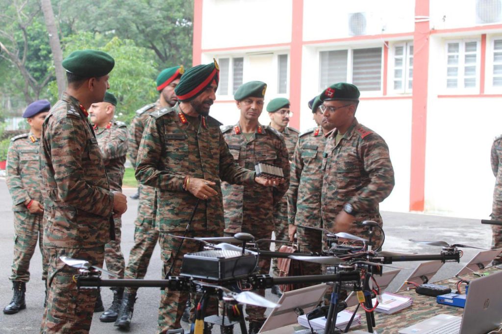 Indian Army's Bison Division Showcases Advanced Military Technologies During Lt Gen Singh's Visit