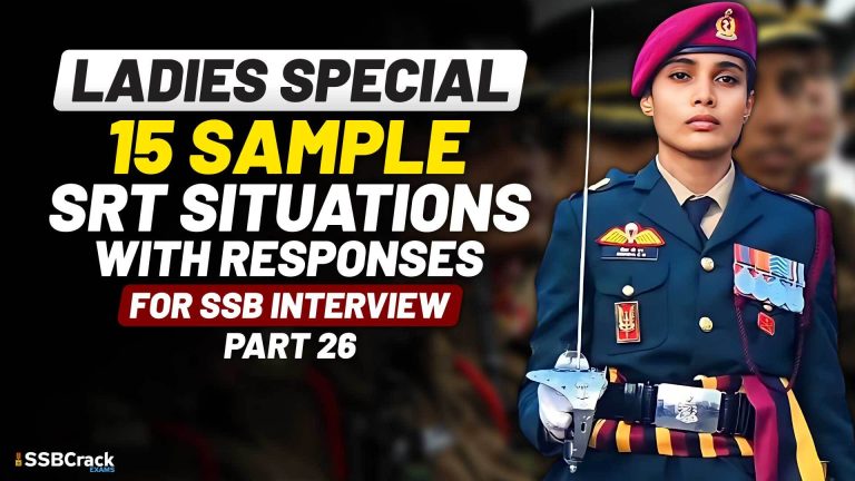 Ladies Special | 15 Sample SRT Situations With Responses For SSB ...