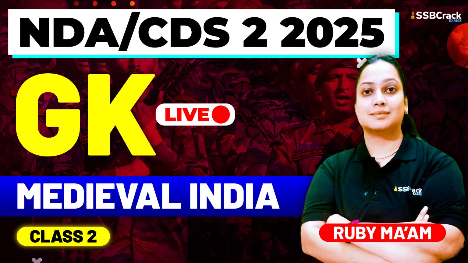 NDA CDS 2 2025 Medieval History Class 2