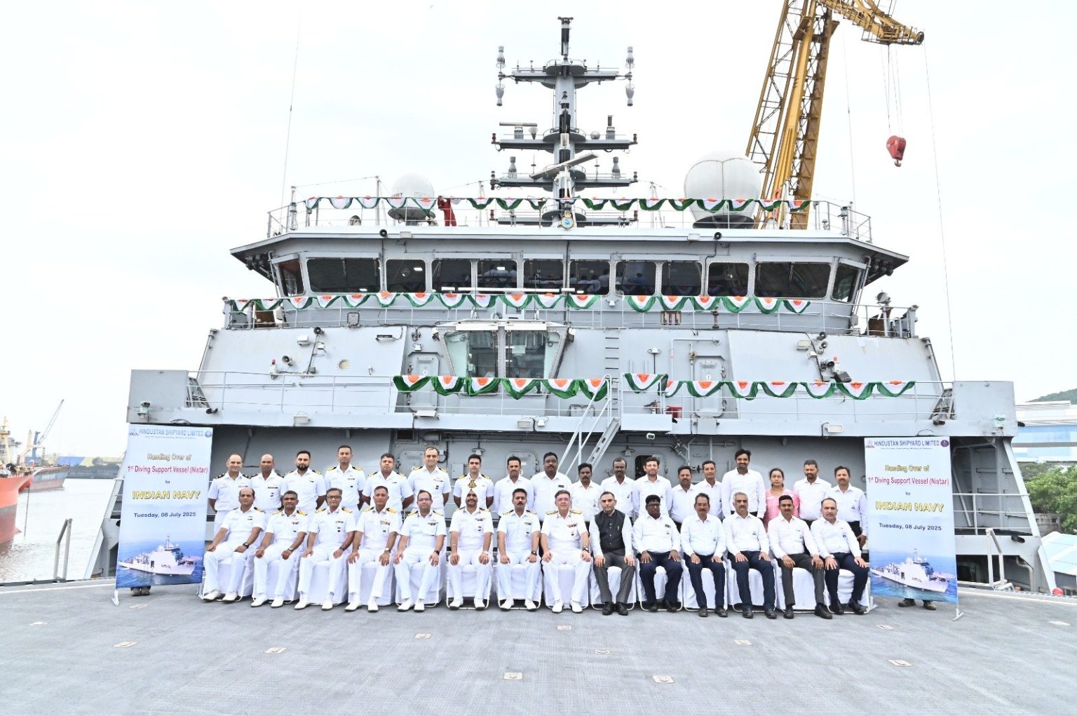 Indian Navy Inducts INS Nistar, First Indigenously Built Diving Support ...