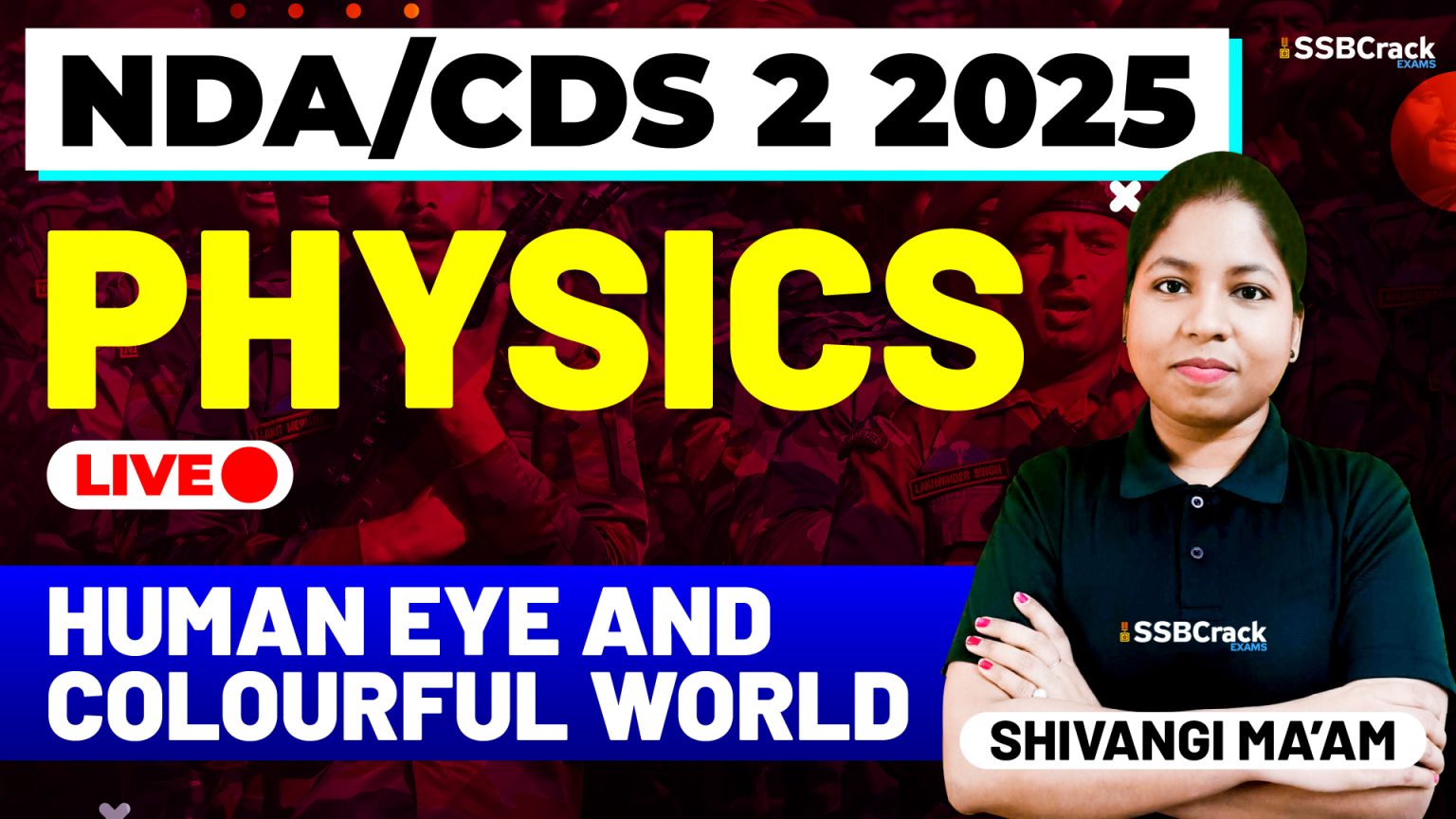 NDA CDS 2 2025 Exam GS Physics Human Eye And Colourful World Class 4