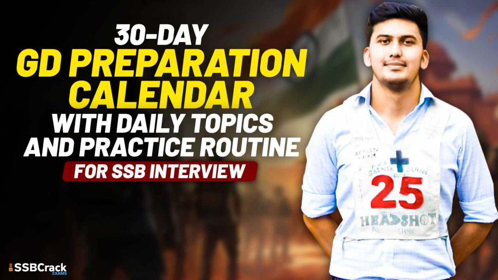 30 Day GD Preparation Calendar with Daily Topics & Practice Routine for SSB Interview