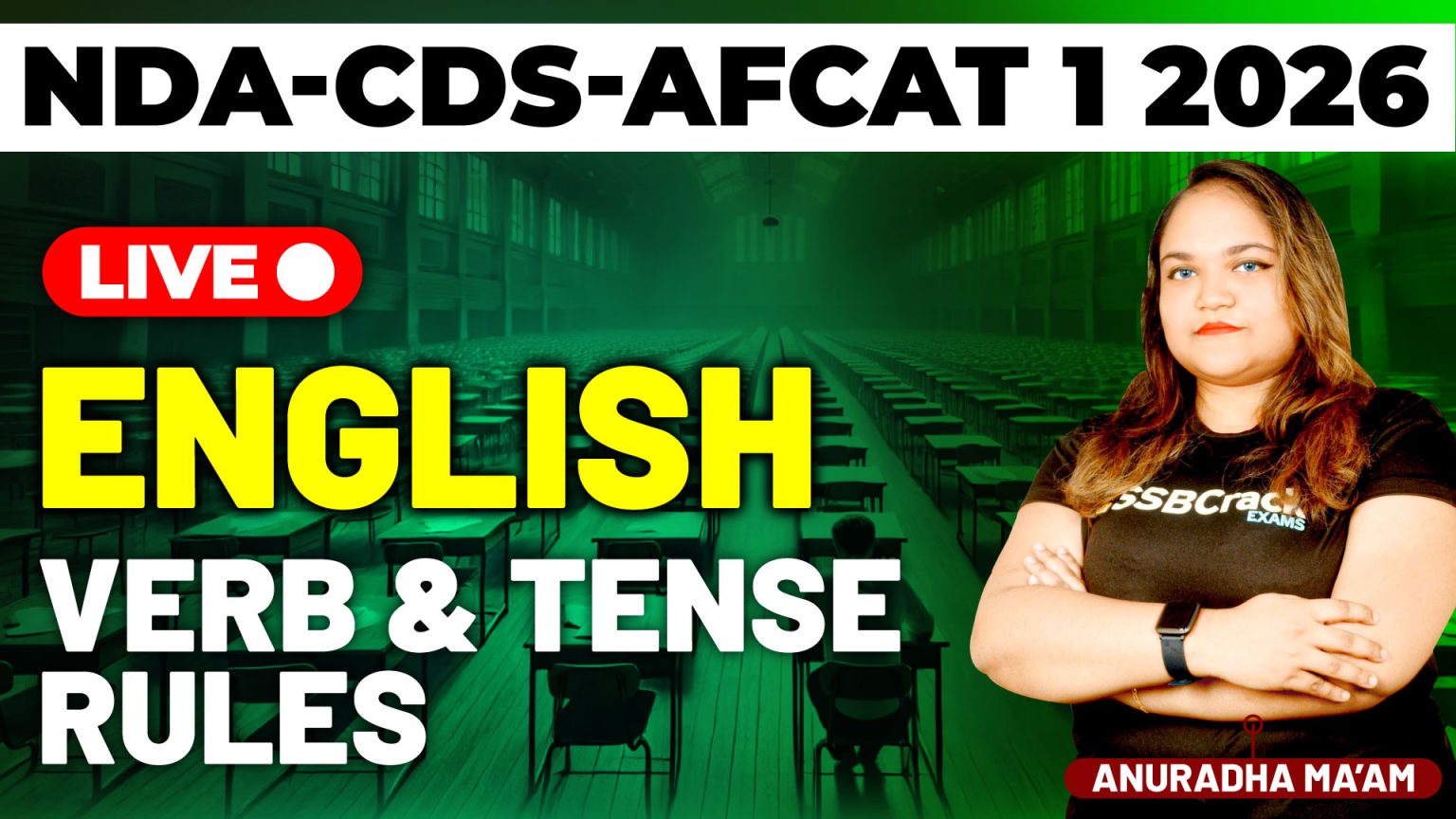 NDA CDS AFCAT 1 2026 Exam English Verb & Tense Rules