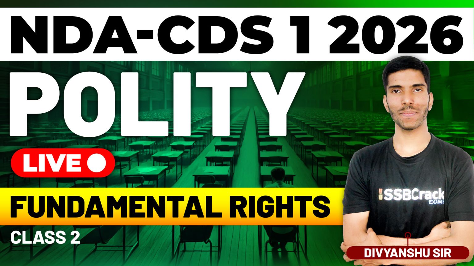 NDA & CDS 1 2026 Exam Polity - Fundamental Rights - Class 2