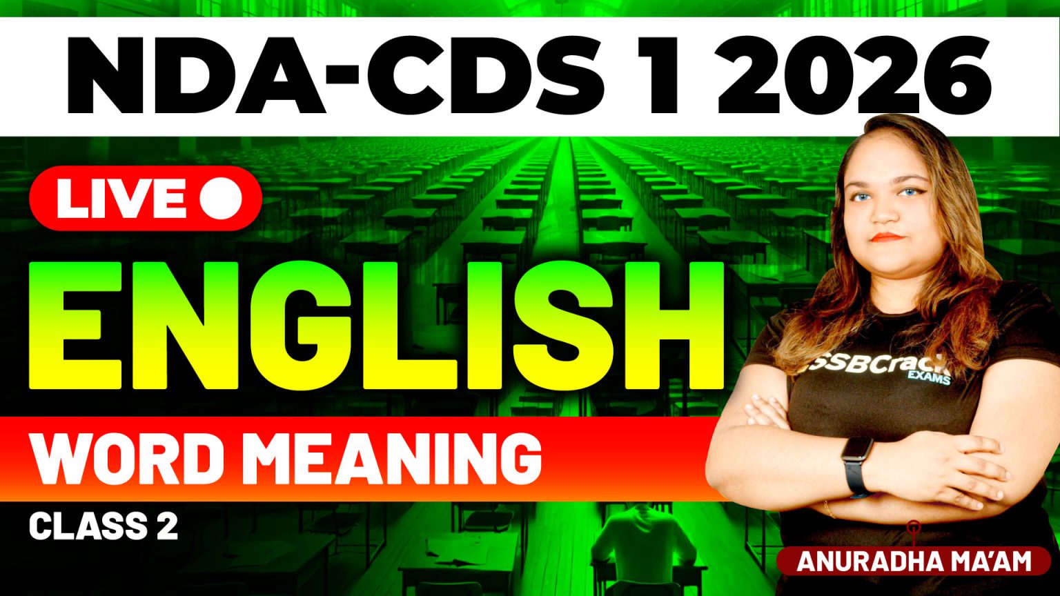 NDA & CDS 1 2026 Exam English Word Meaning Class 2