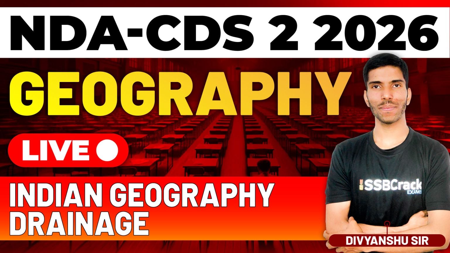 NDA & CDS 2 2026 Exam GK - Indian Geography - Drainage